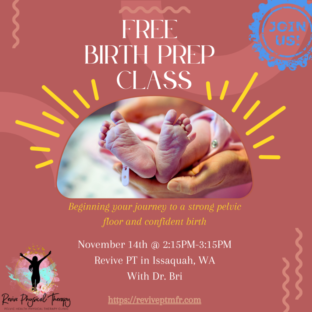 FREE Birth Prep Class - Revive Physical Therapy